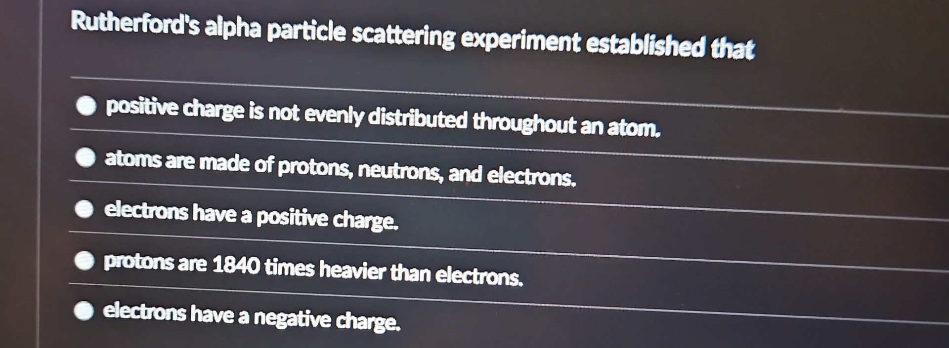 Solved Rutherford's alpha particle scattering experiment | Chegg.com