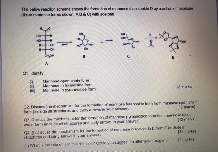 Solved The below reaction scheme shows the formation of | Chegg.com