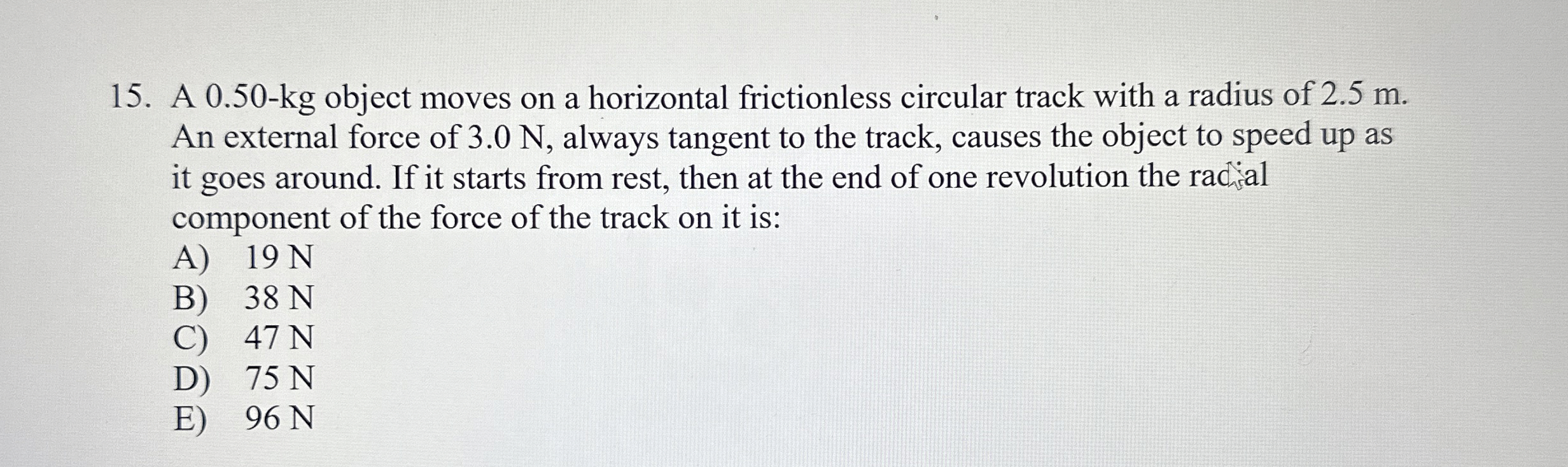 Solved A 0.50-kg ﻿object moves on a horizontal frictionless | Chegg.com