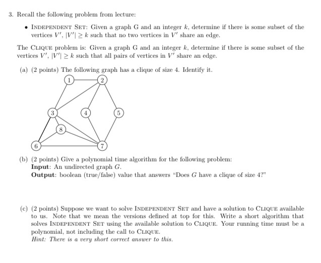 Solved 3. Recall the following problem from lecture: • | Chegg.com