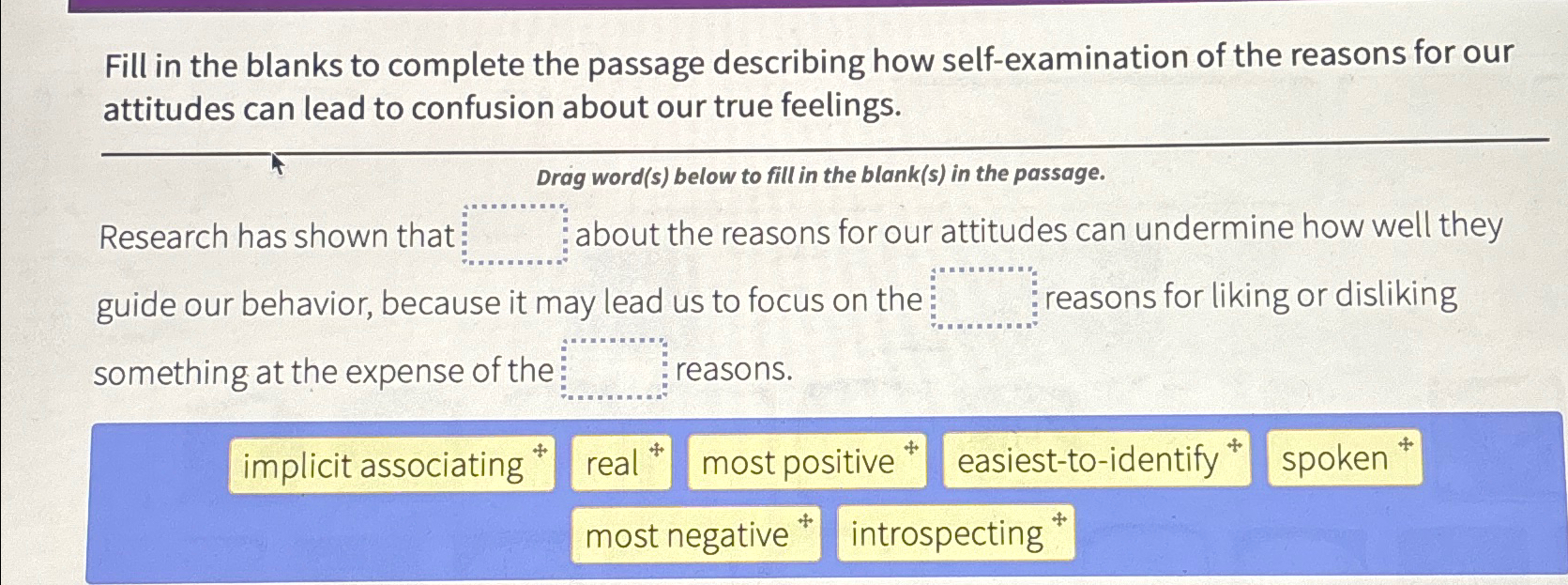 Solved Fill in the blanks to complete the passage describing | Chegg.com