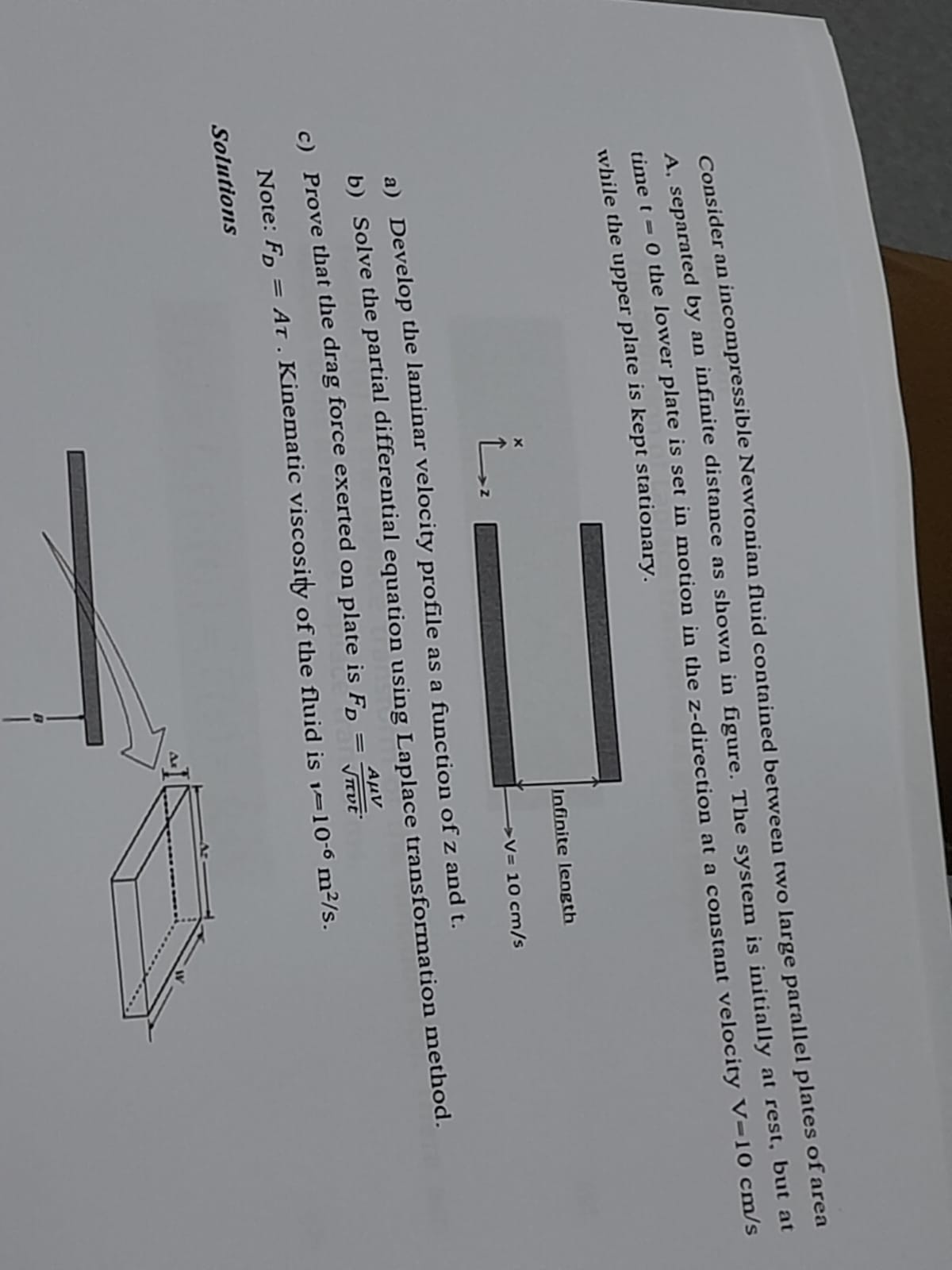 Solved Consider an incompressible Newtonian fluid contained | Chegg.com