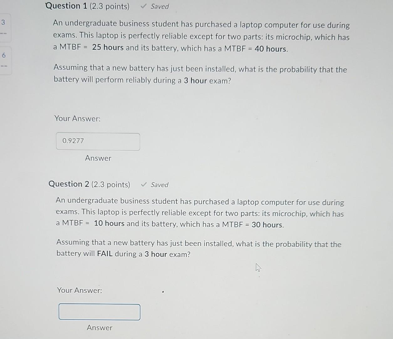 Solved An undergraduate business student has purchased a | Chegg.com