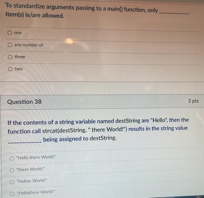 Solved To standardize arguments passing to a main() | Chegg.com