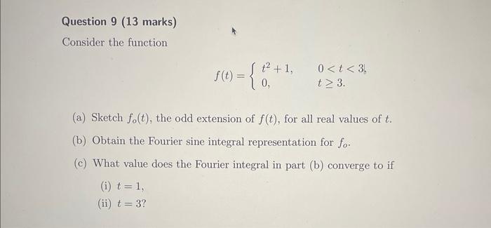 Solved Consider The Function F T {t2 1 0 0