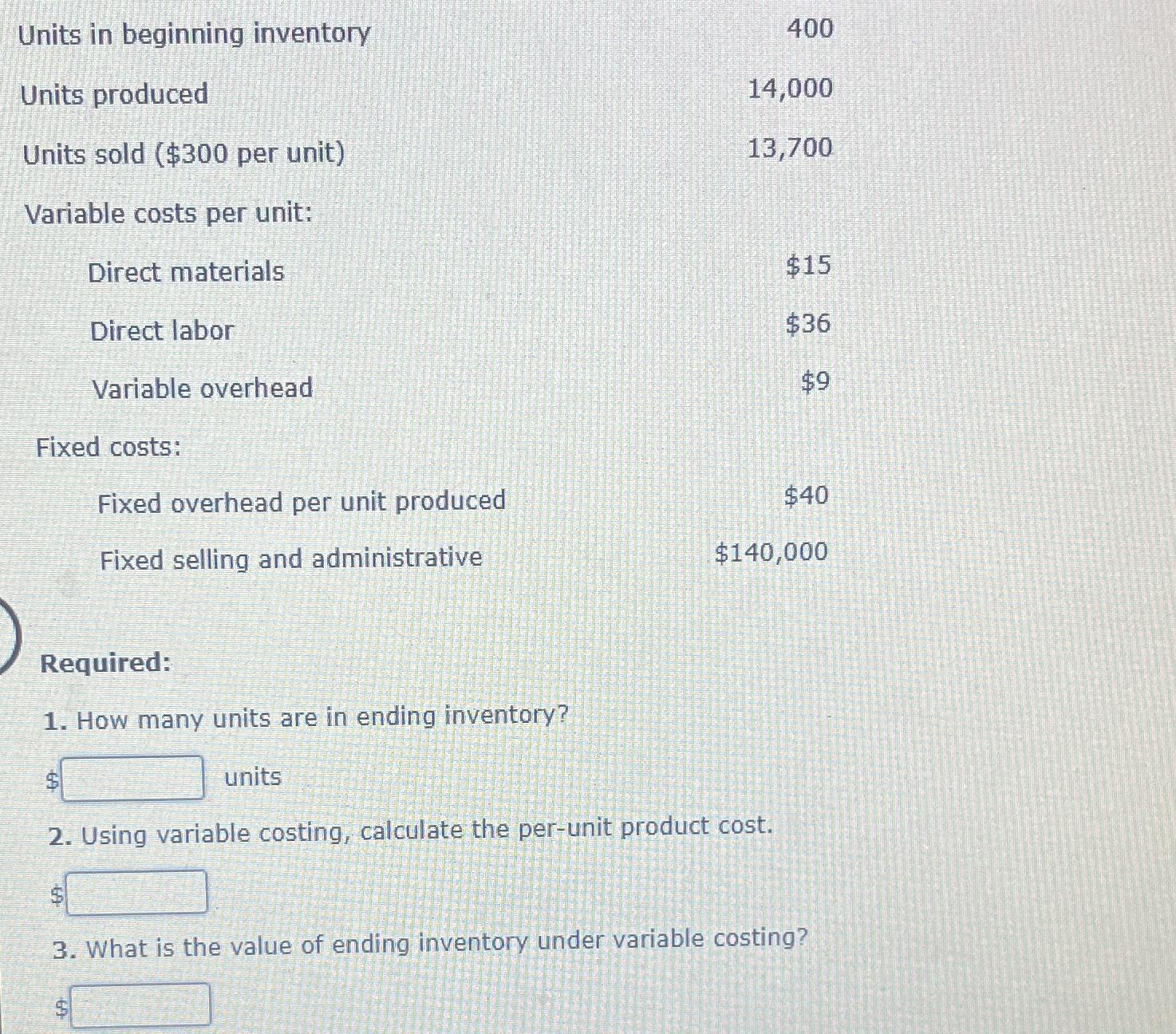 Solved Units in beginning inventoryUnits producedUnits sold | Chegg.com