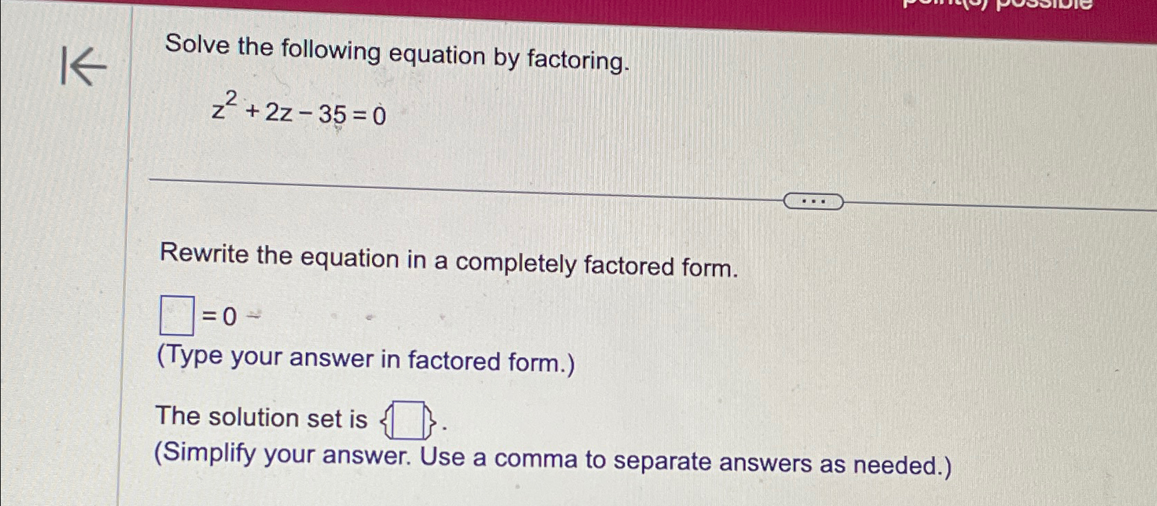 Solved Solve the following equation by | Chegg.com