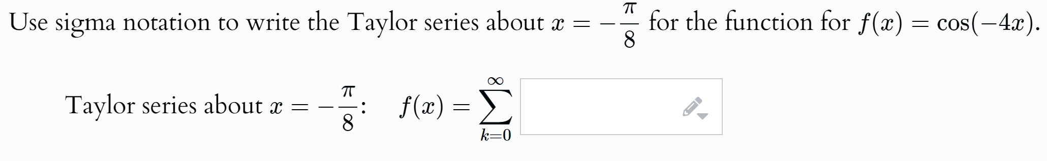 help PLS!!!Use sigma notation to write the Taylor | Chegg.com