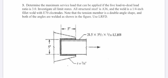 Solved 3. Determine the maximum service load that can be | Chegg.com