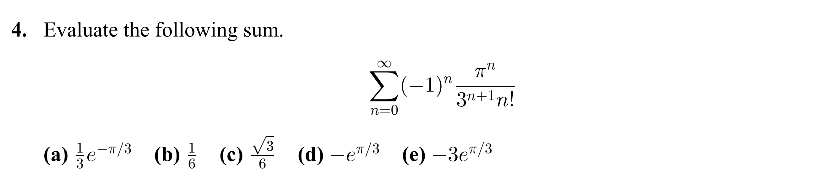 Solved Evaluate the following | Chegg.com
