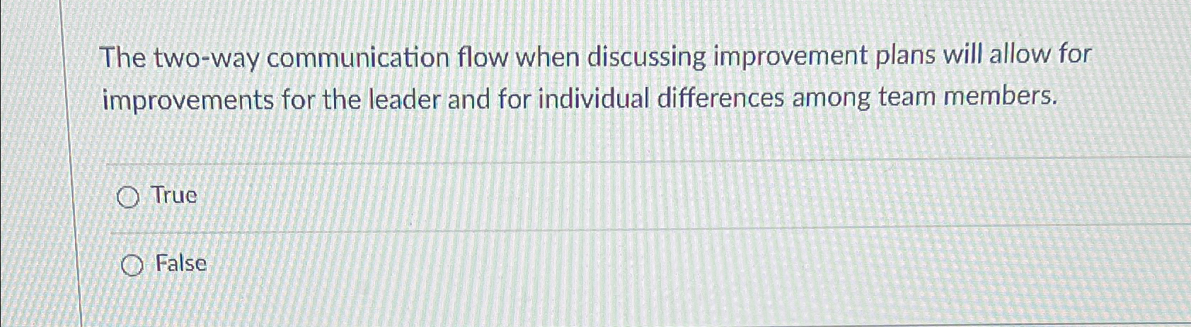 Solved The two-way communication flow when discussing | Chegg.com