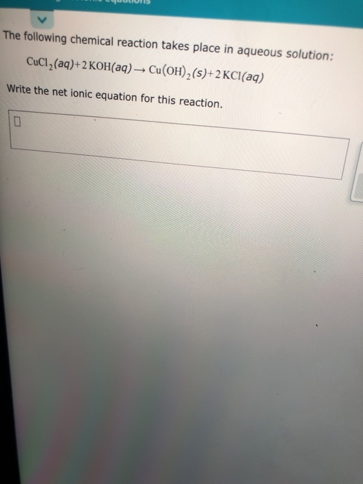 Solved The following chemical reaction takes place in | Chegg.com