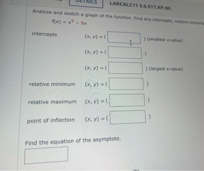 Solved Analyze and sketch a graph of the function. Find any | Chegg.com