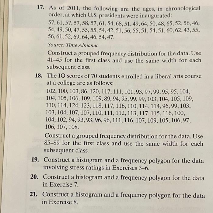 Solved A college professor had students keep a diary of | Chegg.com