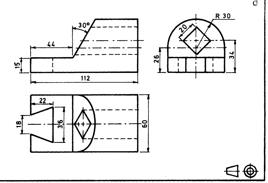 Solved explain step by step the orthographic projection. | Chegg.com