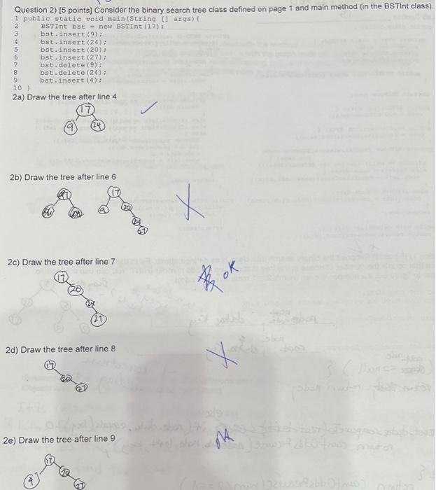 Solved Public Class Dstint Private Static Class Bstnode 