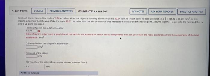 Eyte e turte. wriae an evscession for the x and y | Chegg.com