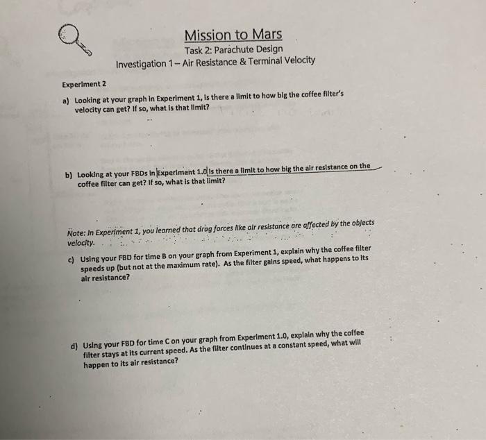 You can use made up data to answer the following | Chegg.com