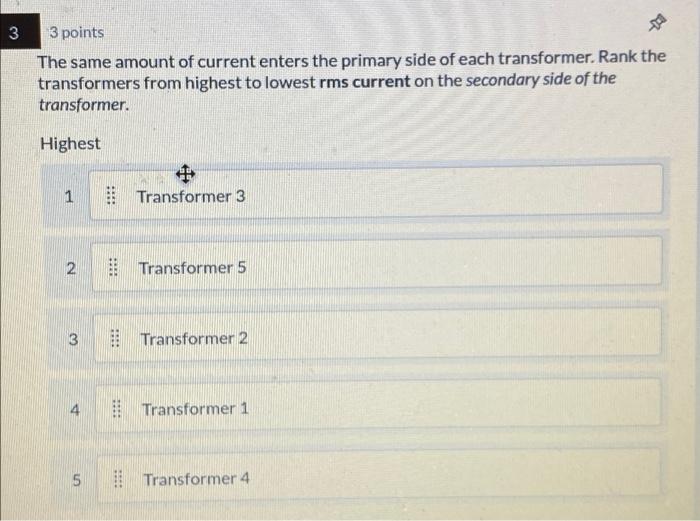 Solved Transformers The questions below all refer to the | Chegg.com