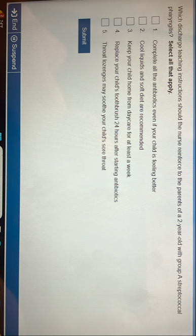 Solved Which discharge teaching instructions should the | Chegg.com