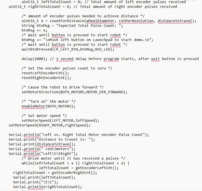 Solved Code In Arduino Ide For Ti Rslk Max Msp432 Please