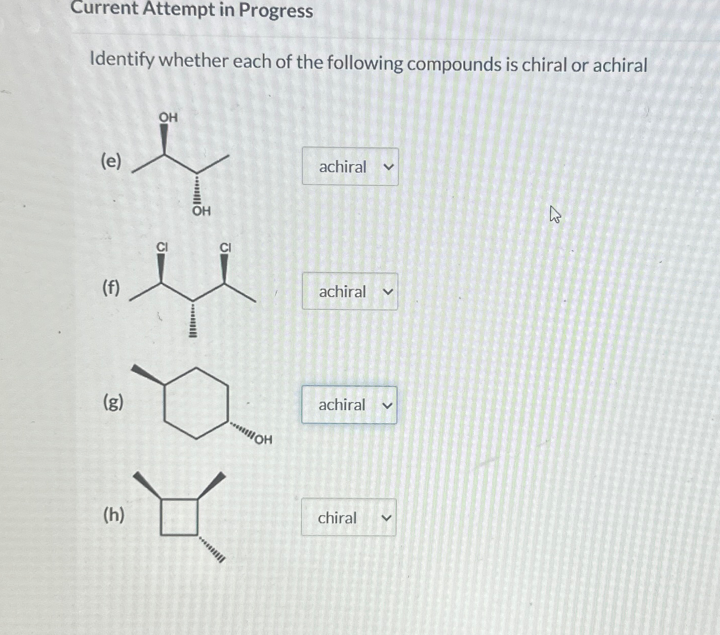 Solved Identify whether each of the following compounds is | Chegg.com