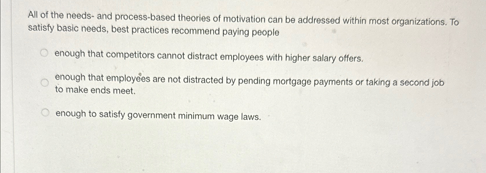 Solved All of the needs- ﻿and process-based theories of | Chegg.com