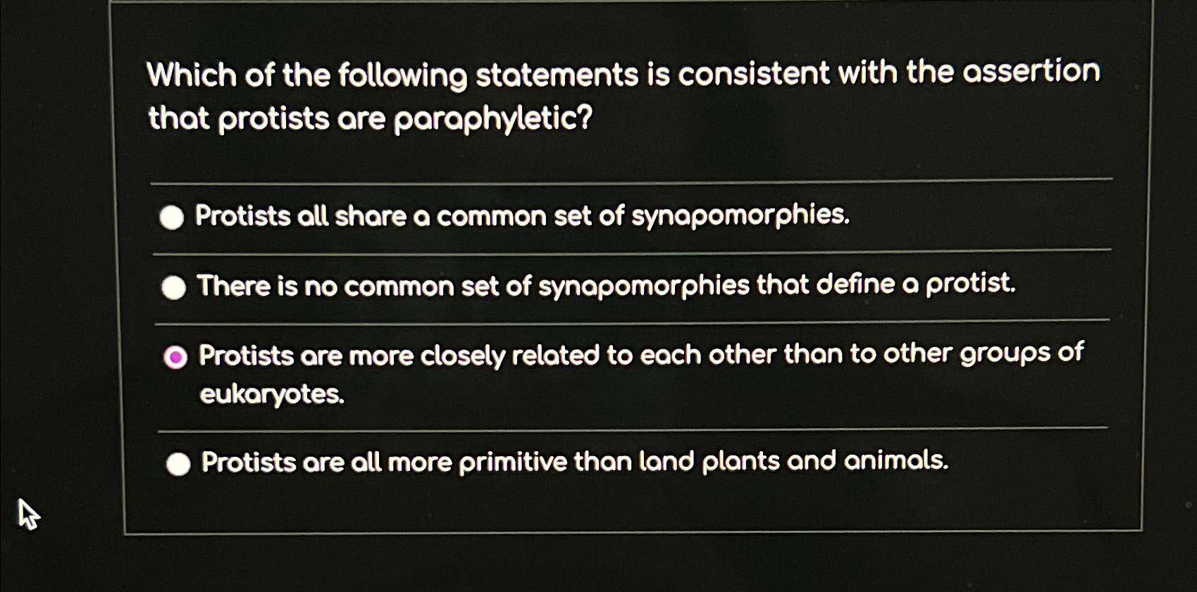 Solved Which of the following statements is consistent with | Chegg.com