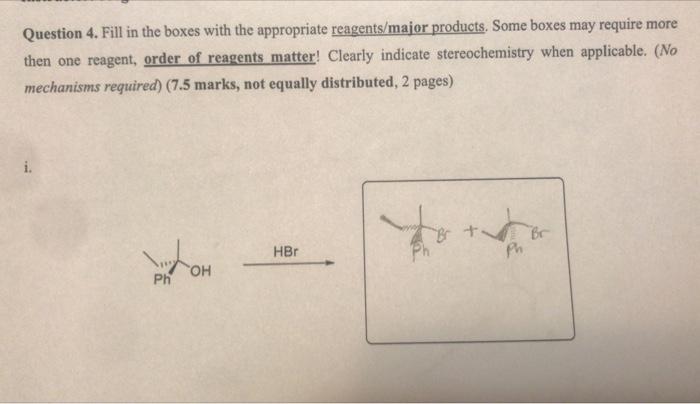 Solved Question 4. Fill in the boxes with the appropriate | Chegg.com