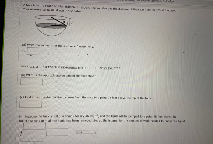 Solved question4774561_0 A tank is in the shape of a | Chegg.com
