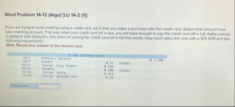 Solved Word Problem 14-12 (Algo) [LU 14-2 (1)]If you are | Chegg.com