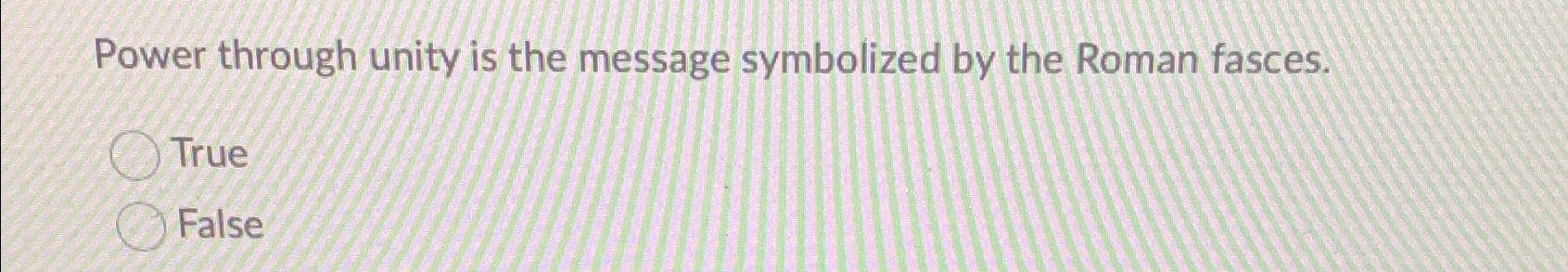 Solved Power through unity is the message symbolized by the | Chegg.com