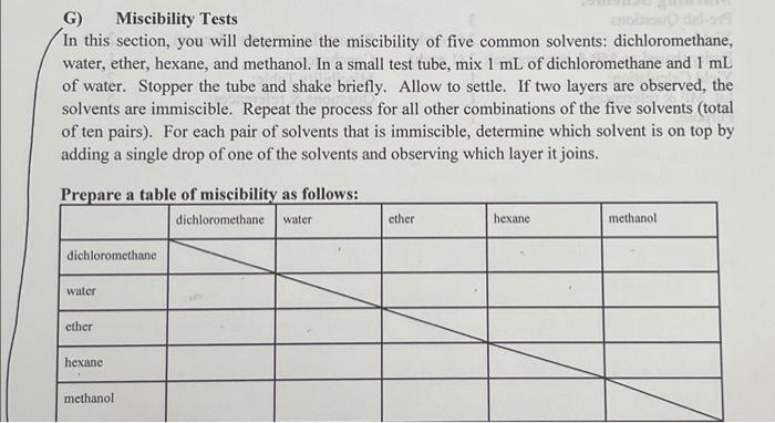 Solved 3. Look up the densities of the solvents used in part | Chegg.com