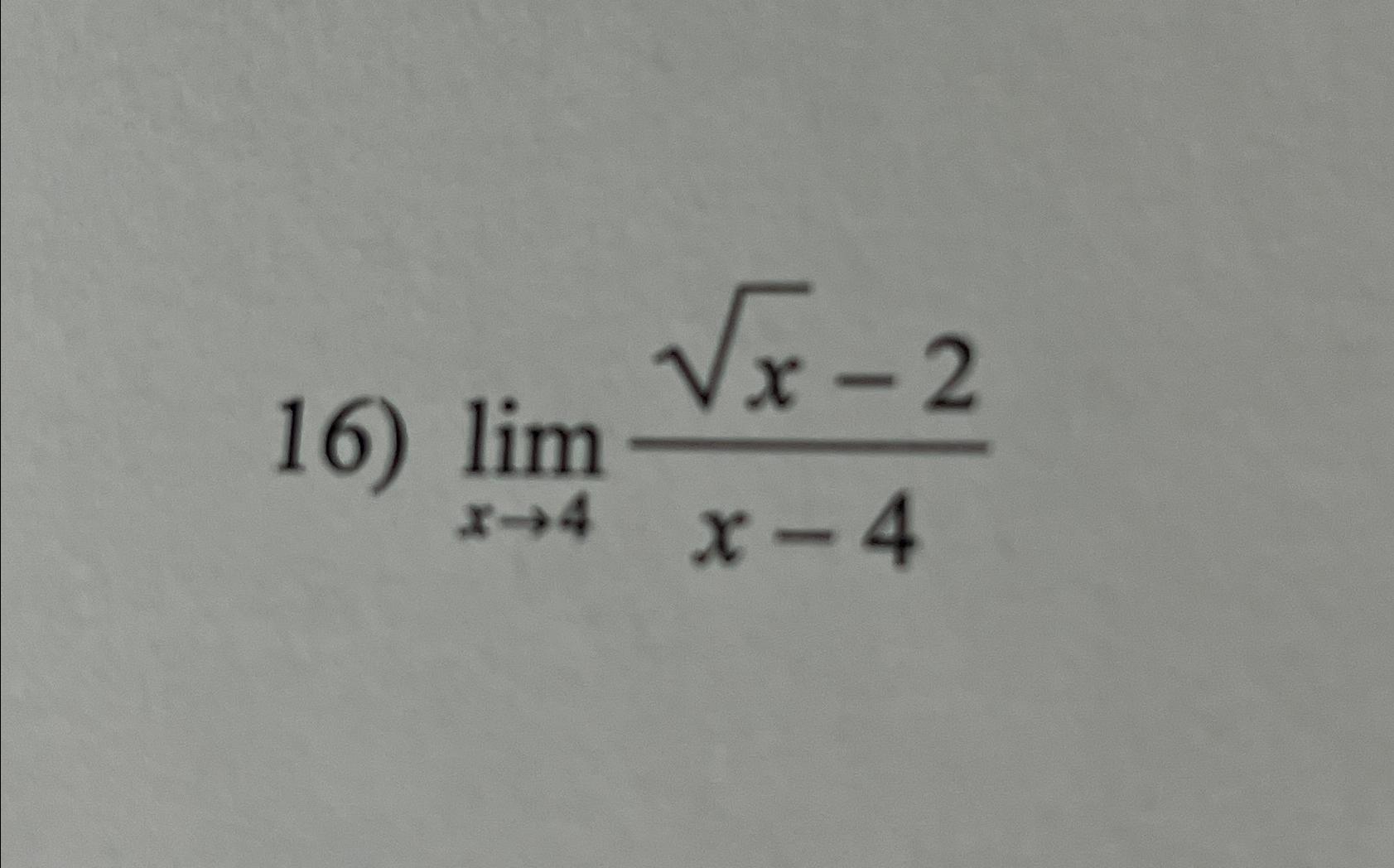 Solved limx→4x2-2x-4 | Chegg.com