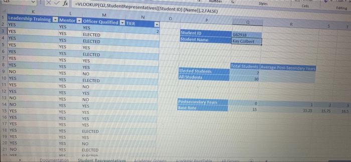 Solved 12. Switch to the Academic Groups worksheet. In cell | Chegg.com