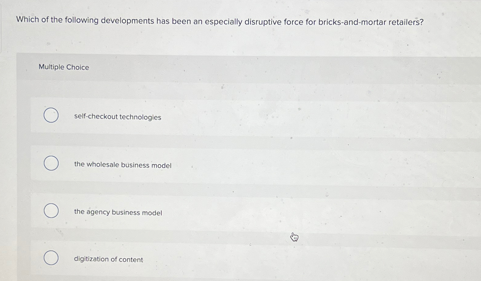 Solved Which of the following developments has been an | Chegg.com