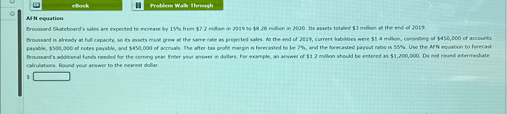 Solved eBookProblem Walk-ThroughAFN equationBroussard | Chegg.com