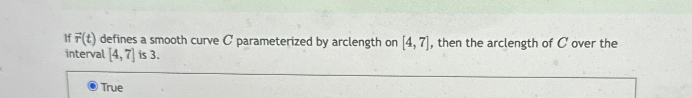 Solved If vec(r)(t) ﻿defines a smooth curve C ﻿parameterized | Chegg.com