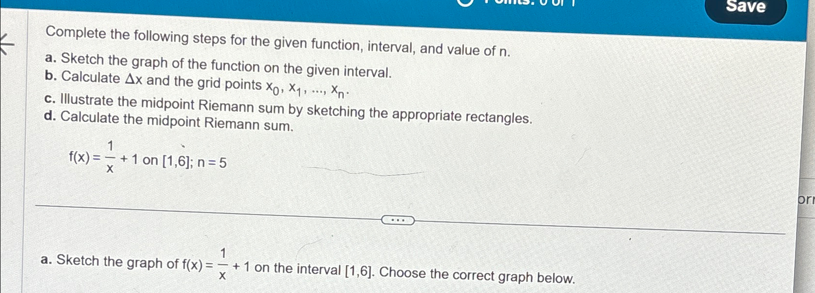 Solved Complete the following steps for the given function, | Chegg.com