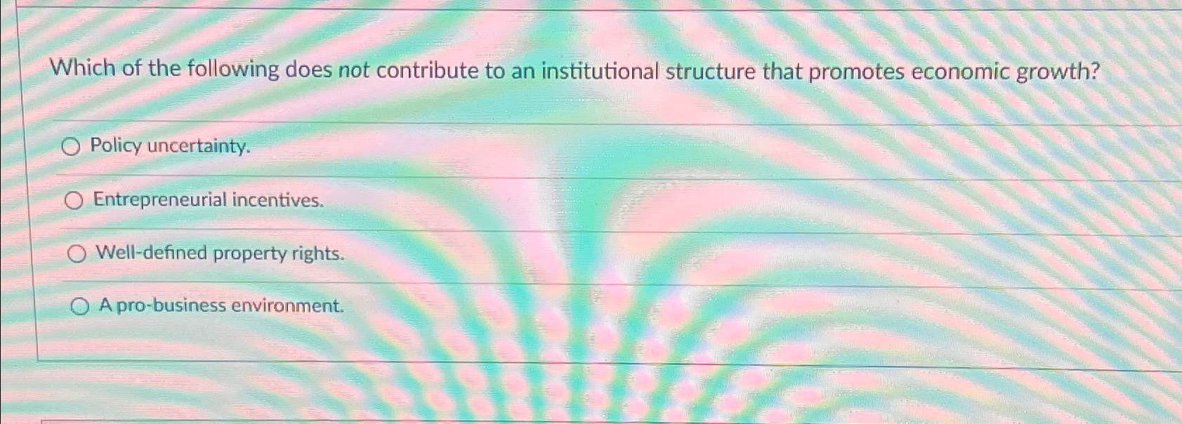 Solved Which of the following does not contribute to an | Chegg.com