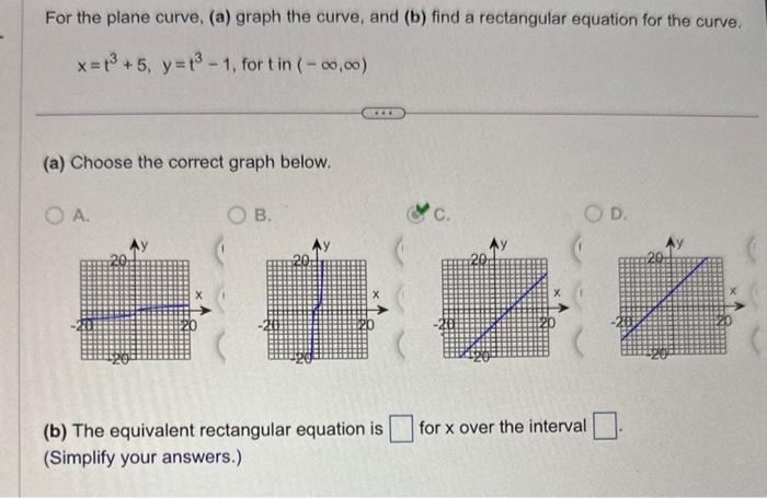 Solved For the plane curve, (a) graph the curve, and (b) | Chegg.com