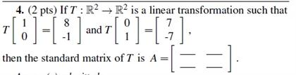 Solved If T : R2 rightarrow R2 is a linear transformation | Chegg.com