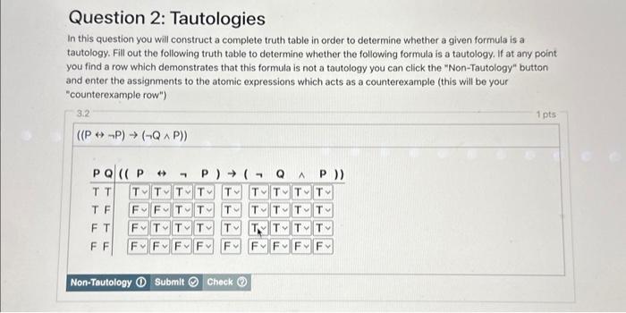 Question 2 Tautologies In This Question You Will