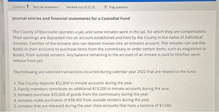 Solved Journal entries and financial statements for a | Chegg.com