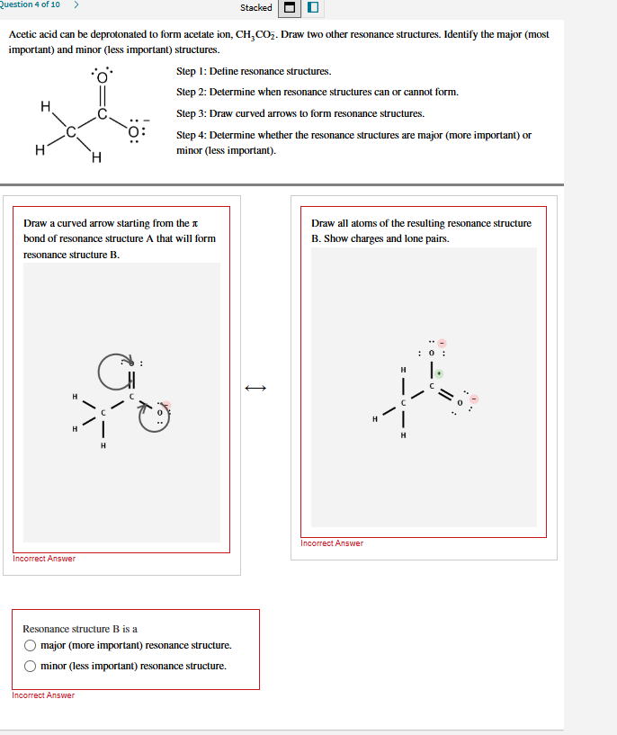 Solved Acetic acid can be deprotonated to form acetate ion, | Chegg.com
