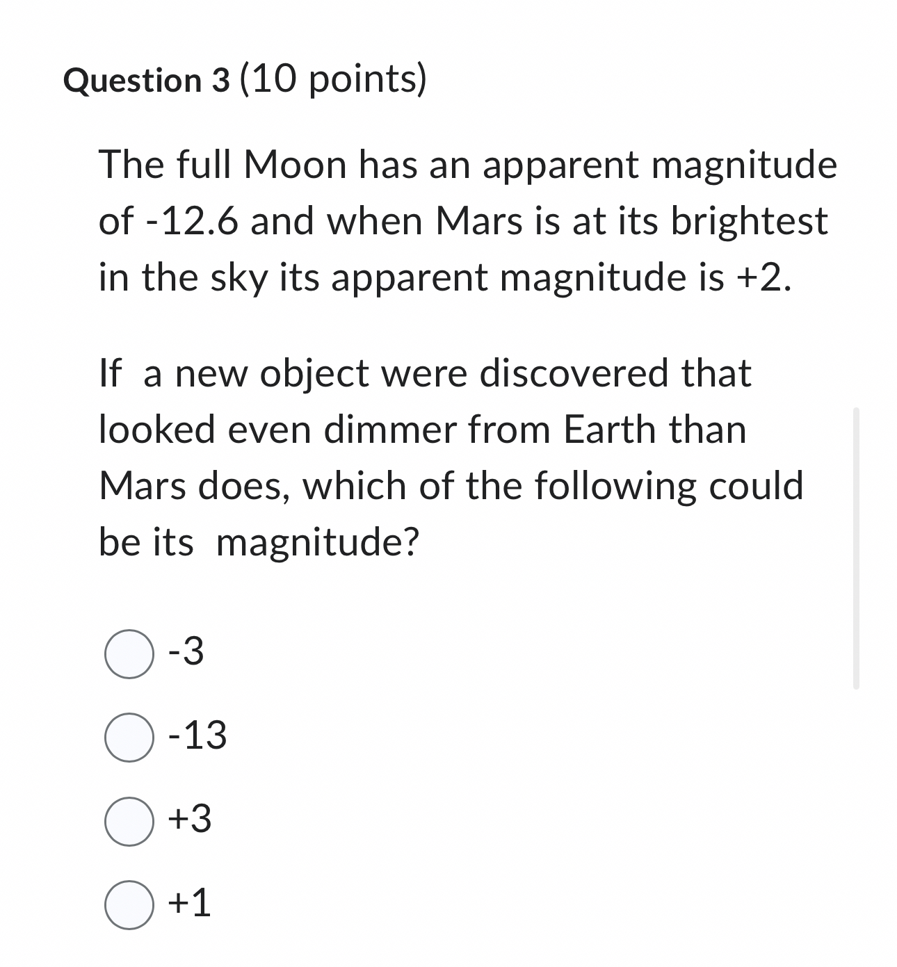 Solved Question 3 (10 ﻿points)The full Moon has an apparent | Chegg.com