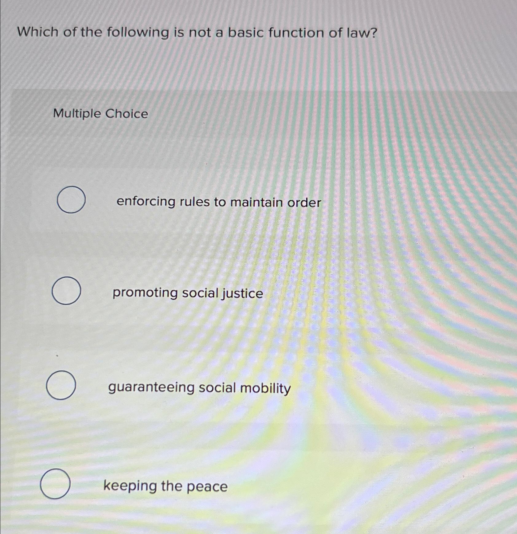 Solved Which of the following is not a basic function of | Chegg.com