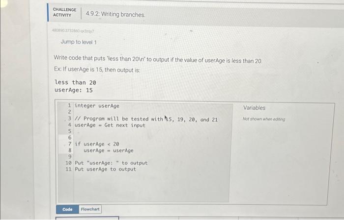Solved CHALLENGE ACTIVITY 4.9.2: Writing branches. | Chegg.com Solved CHALLENGE ACTIVITY 4.9.2: Writing branches. | Chegg.com