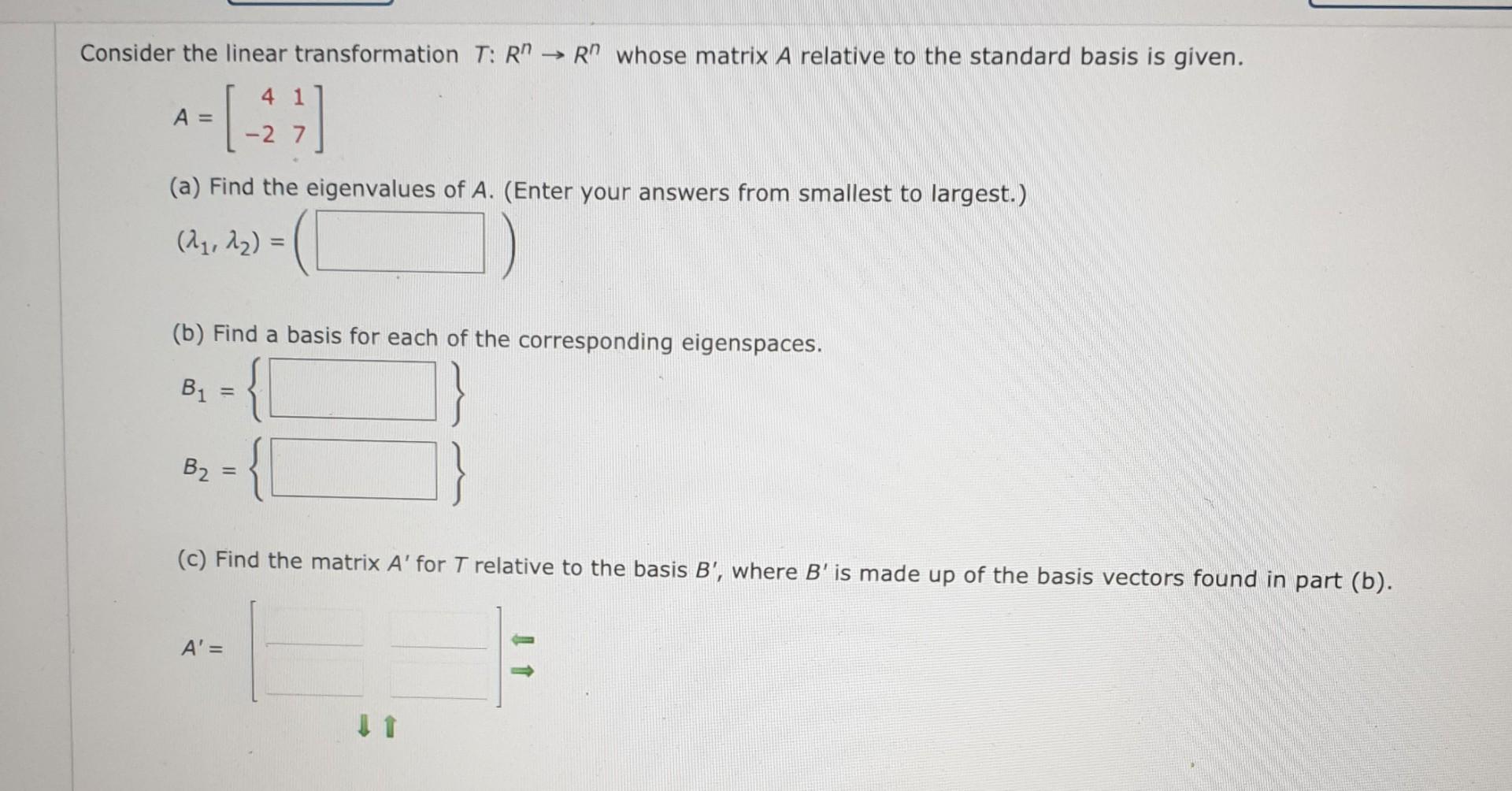 Solved onsider the linear transformation T:Rn→Rn whose | Chegg.com