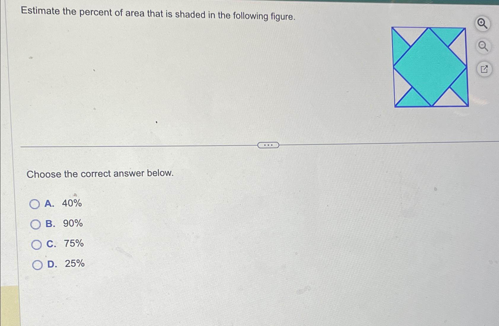 Estimate the percent of area that is shaded in the | Chegg.com